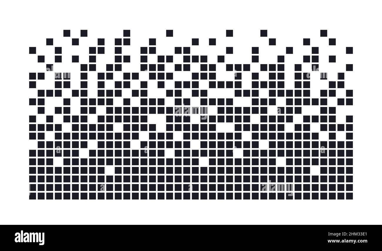 Pixel disintegration background. Decay effect. Dispersed dotted pattern. Concept of ...
