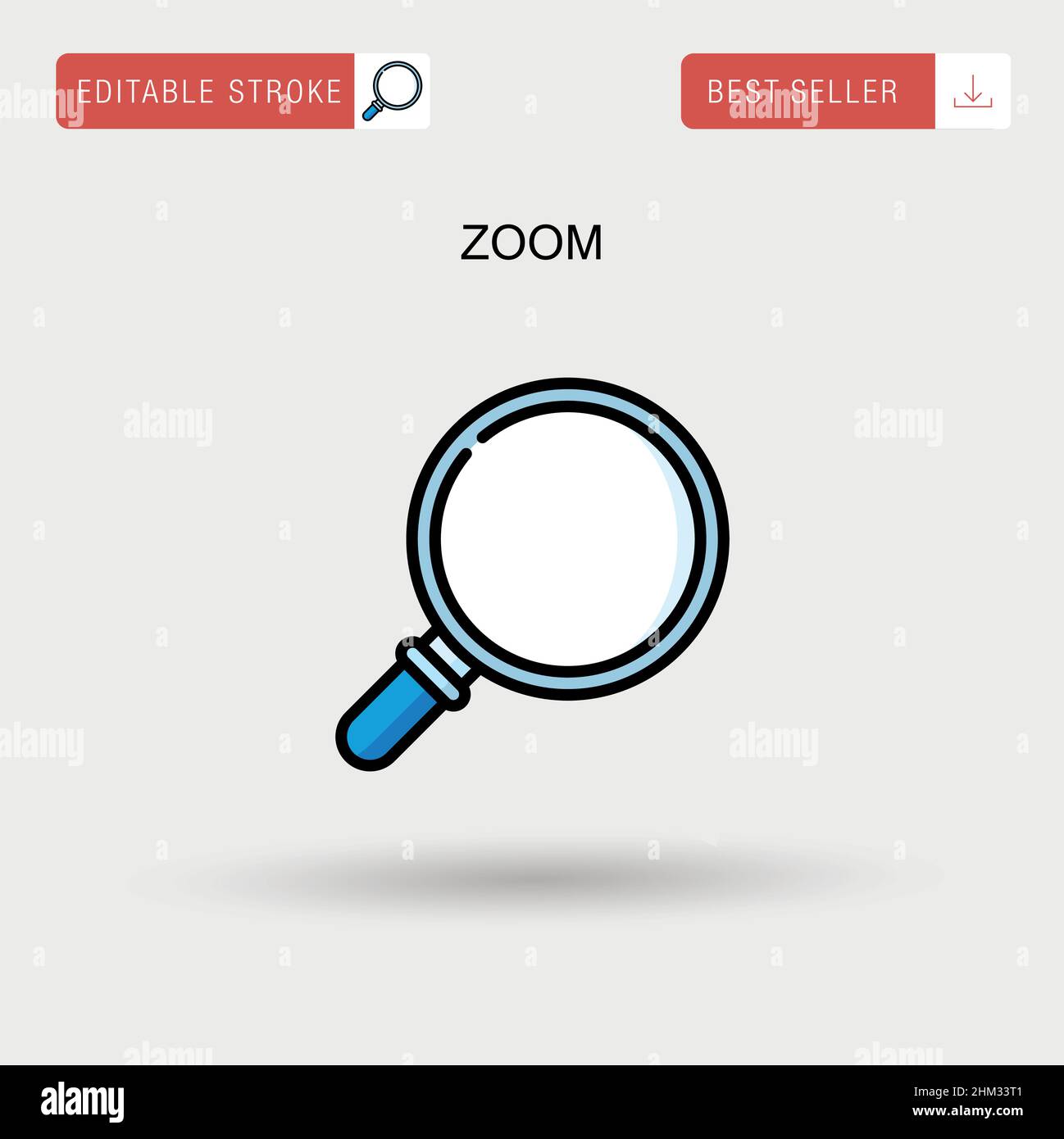 Zoom Simple vector icon Stock Vector Image & Art - Alamy