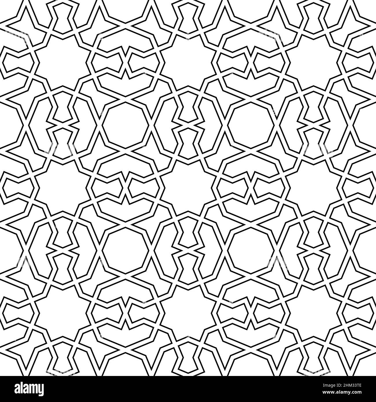 Islamic Geometric Patterns On Fabric