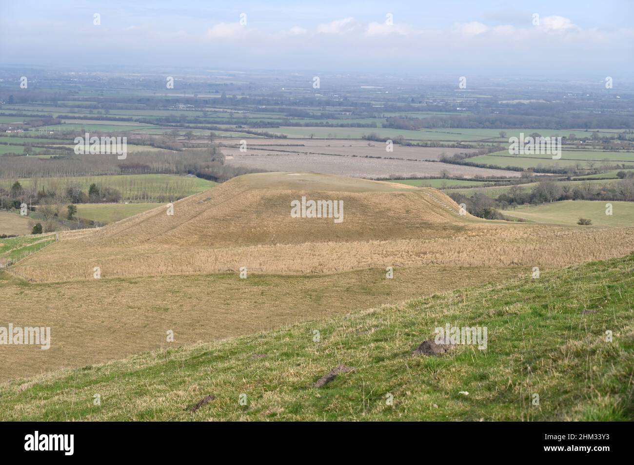 Dragon Hill, a man shaped chalk outcrop near White Horse Hill ...