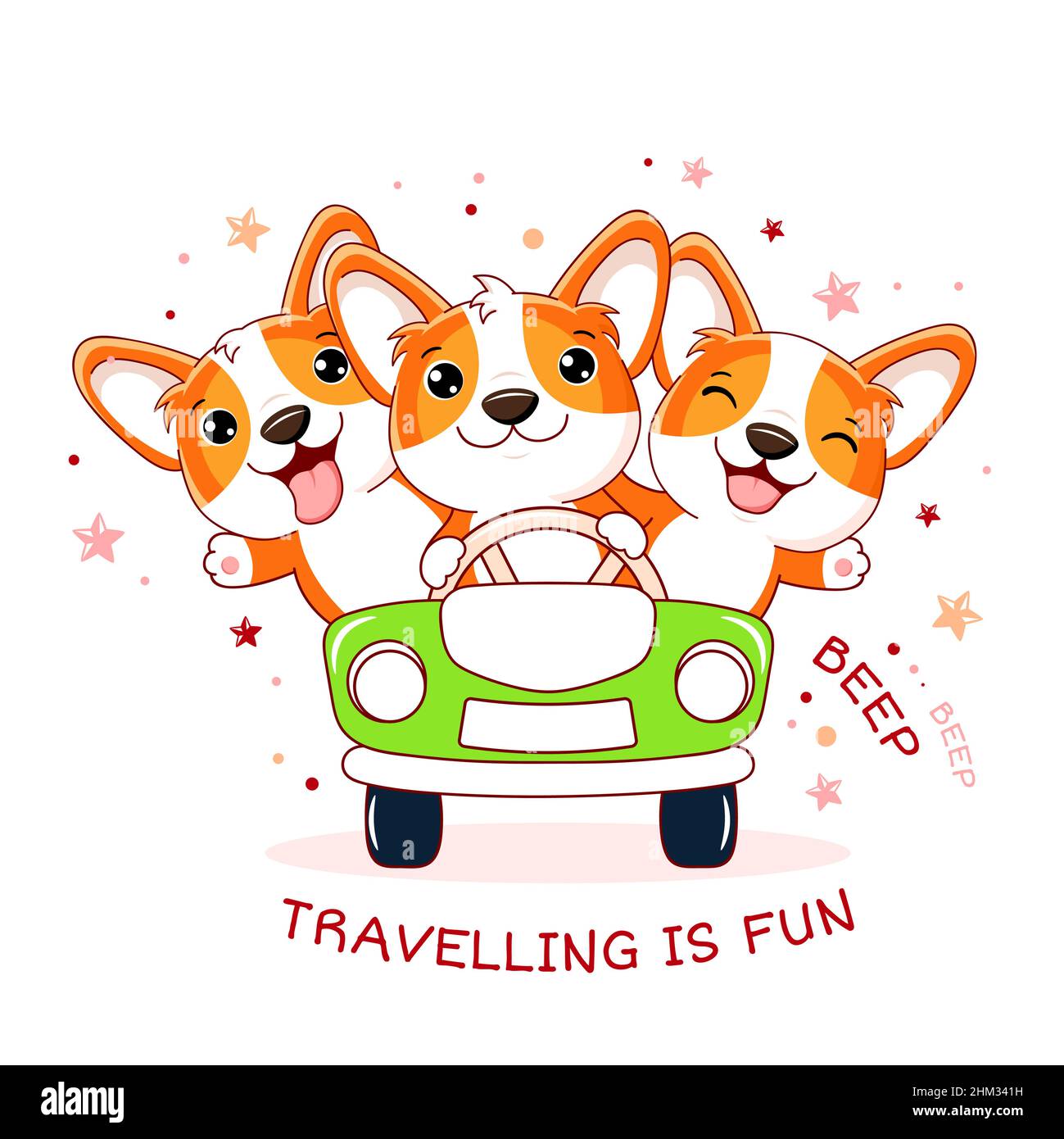 Welsh corgi car Stock Vector Images - Alamy