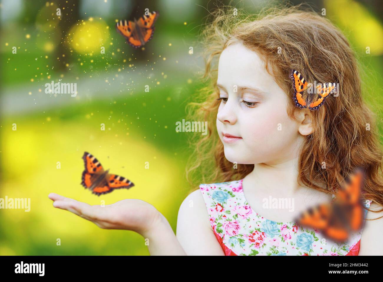Beautiful girl butterfly hi-res stock photography and images - Alamy