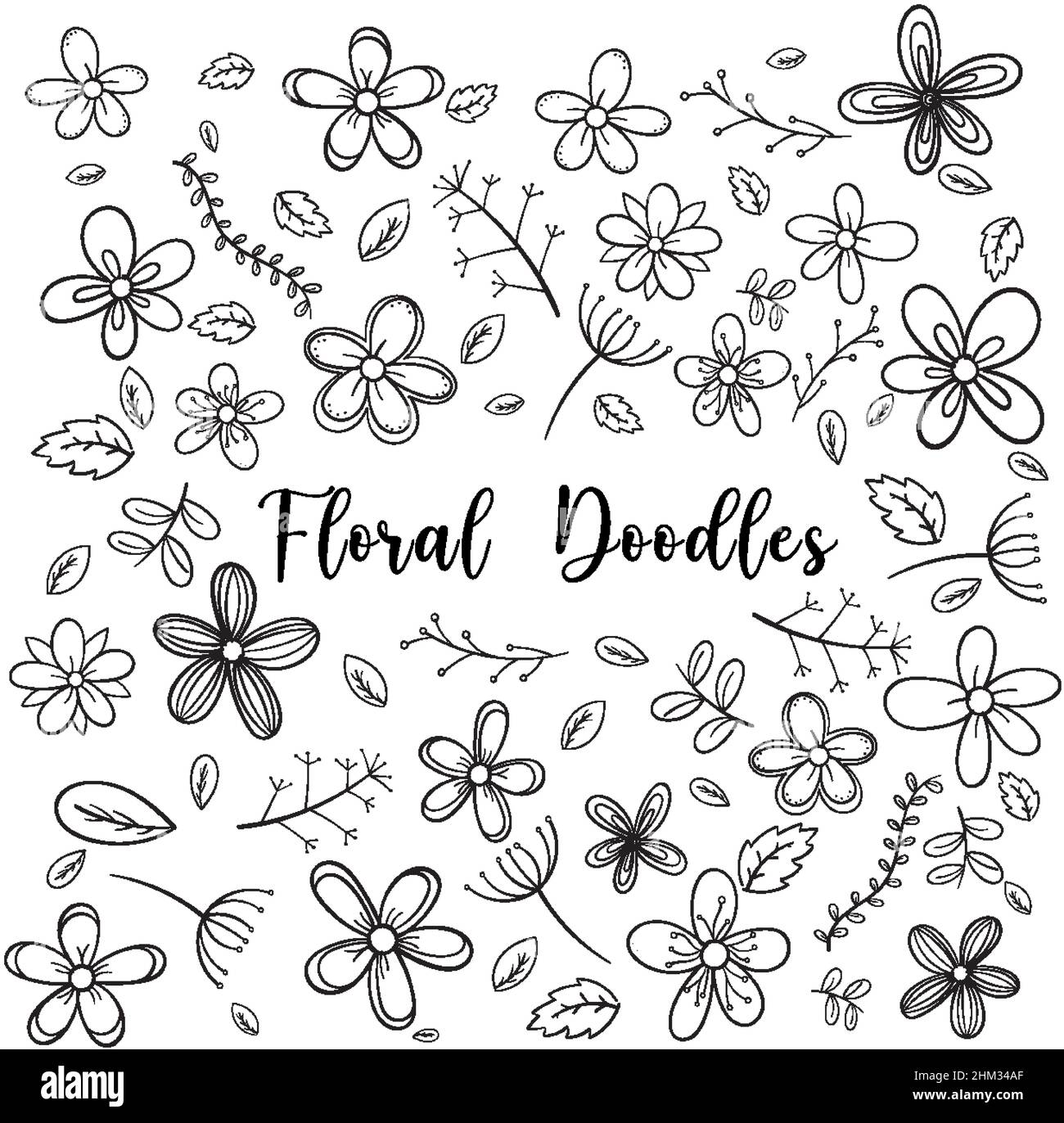 Hand drawn doodle icons set illustration Stock Vector Image & Art - Alamy