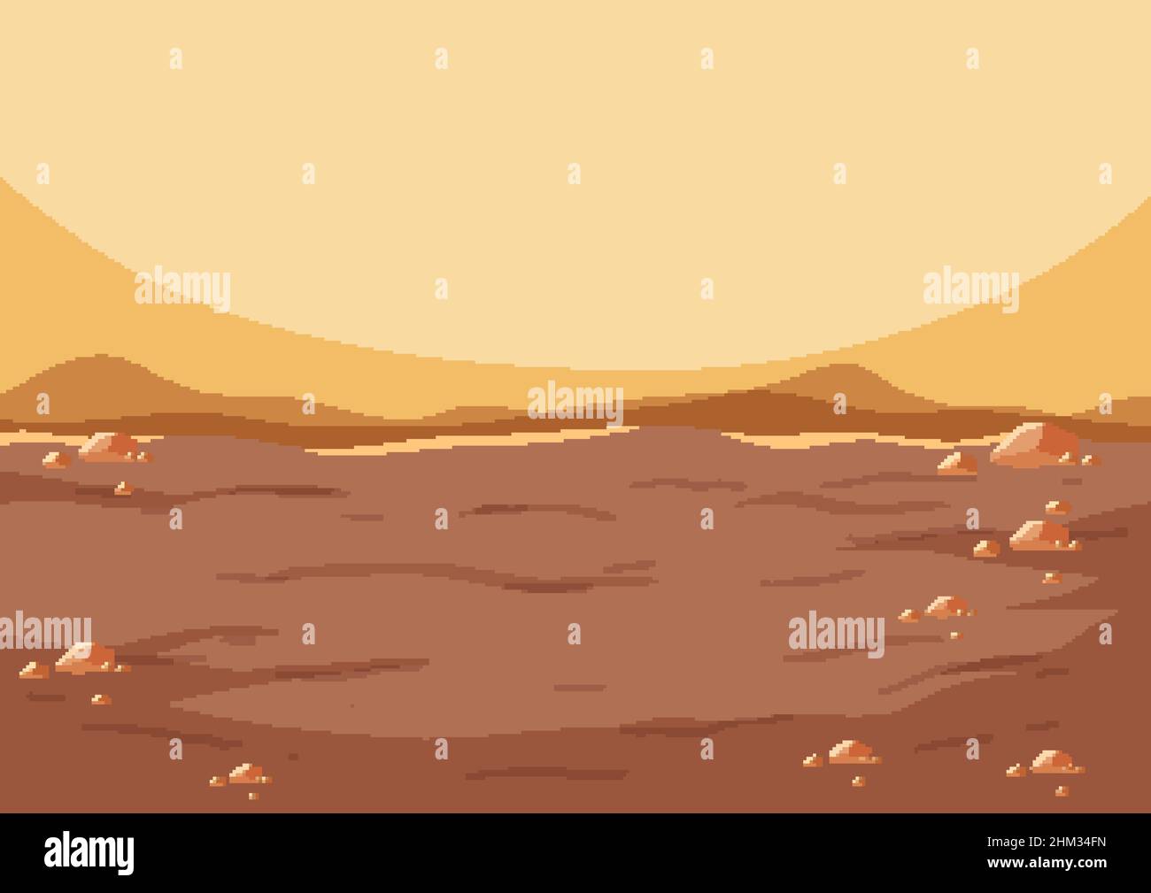 Outer space surface landscape illustration Stock Vector Image & Art - Alamy