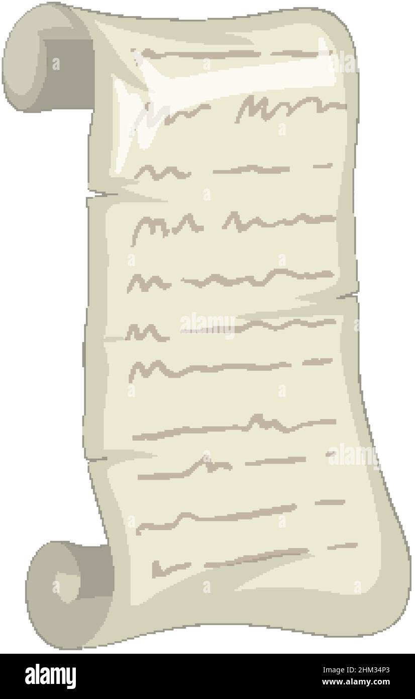 Scroll old paper isolated illustration Stock Vector Image & Art - Alamy
