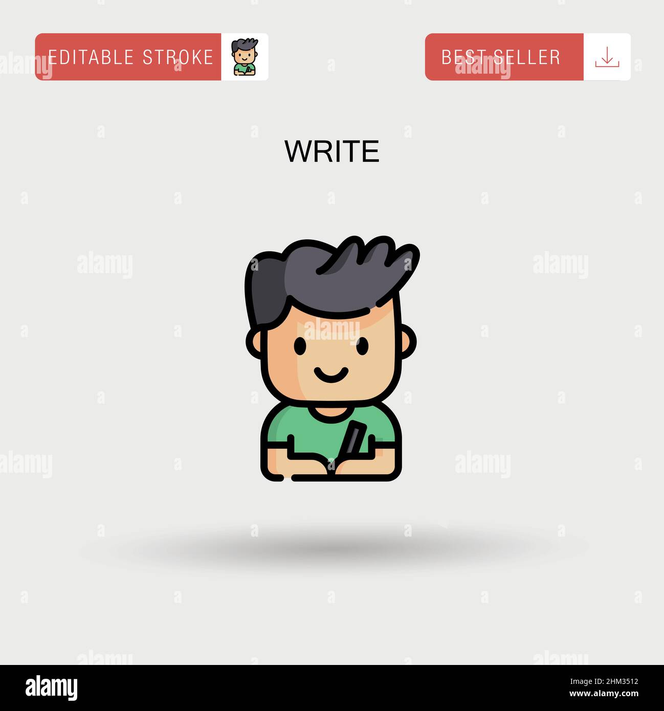 Write Simple vector icon Stock Vector Image & Art - Alamy