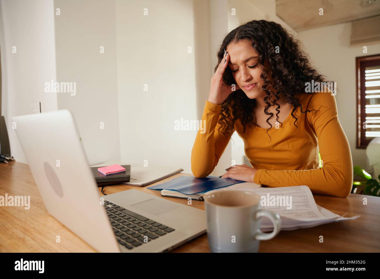 Stressed young freelancer using hi-res stock photography and images - Alamy
