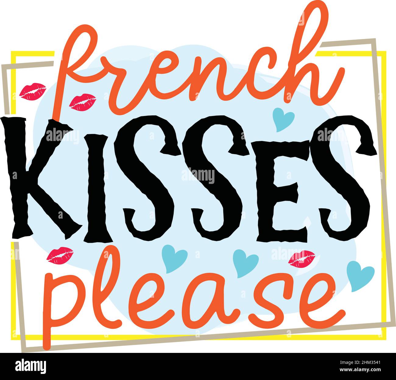 French kisses Stock Vector Images - Alamy