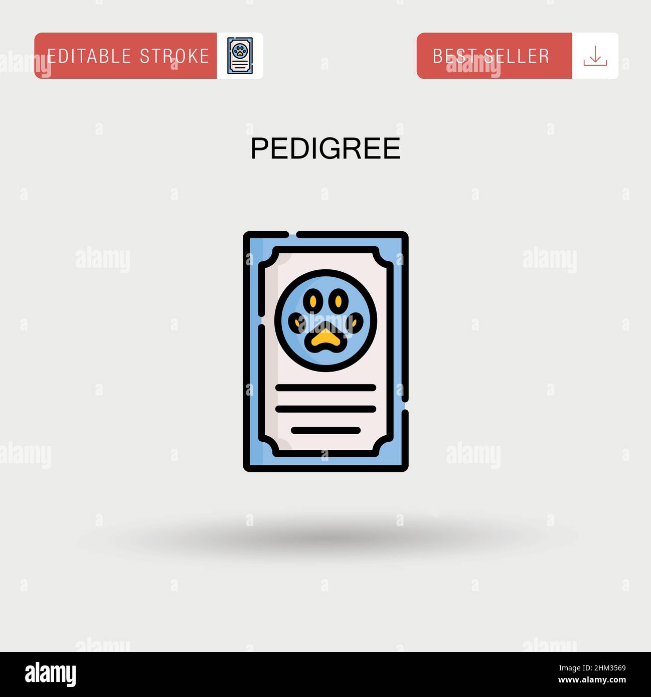 Happy dog pedigree Stock Vector Images - Alamy