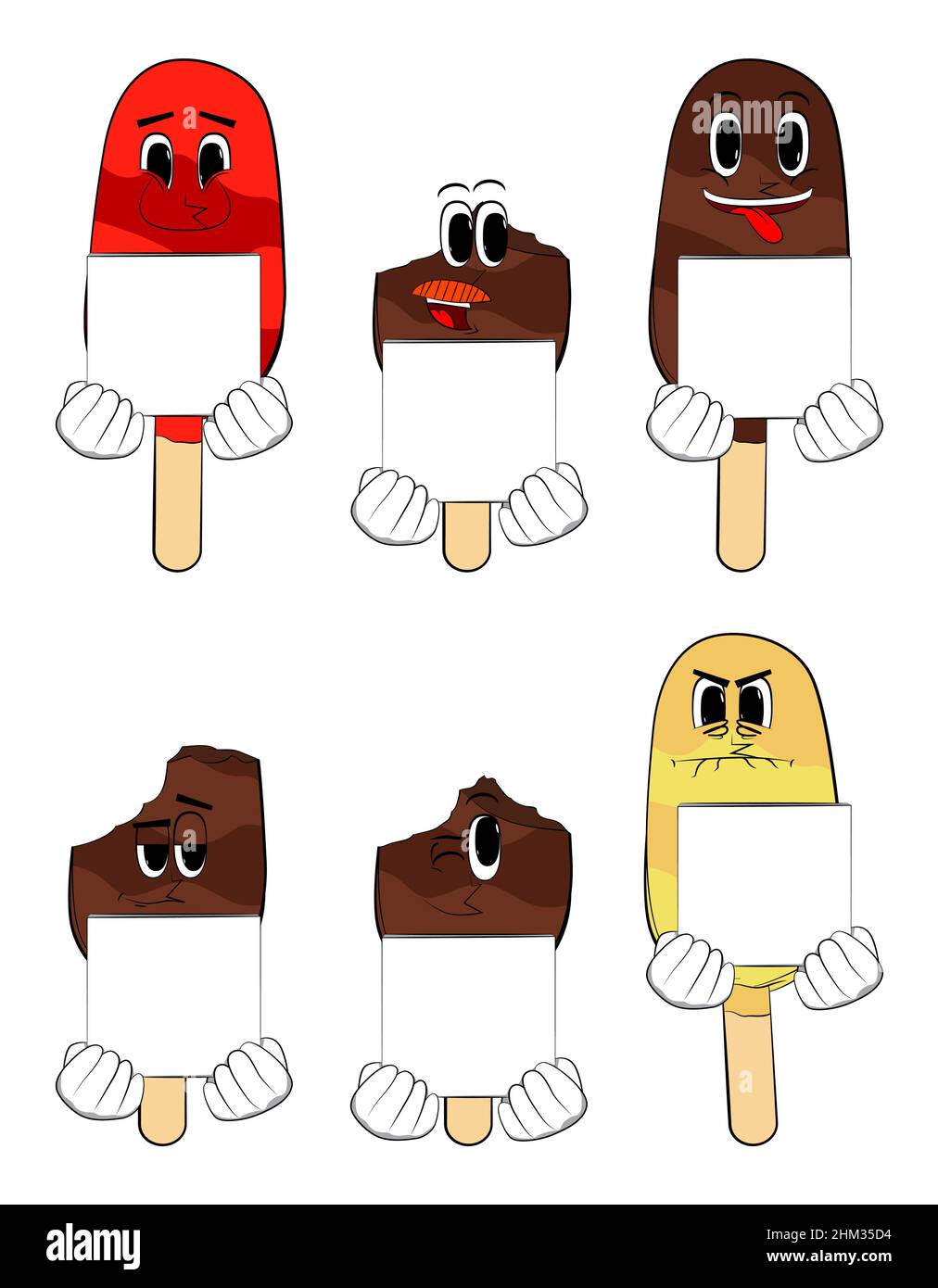 Ice Cream holding white box. Summer refreshment, sweet food as a ...