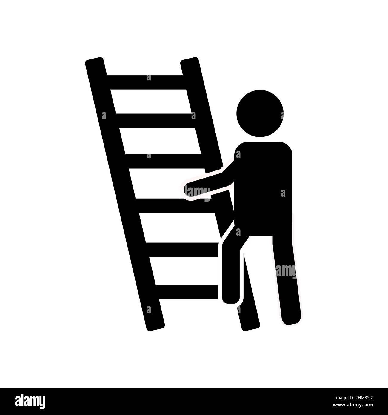 Corporate ladder icon on Stock Vector Images - Alamy