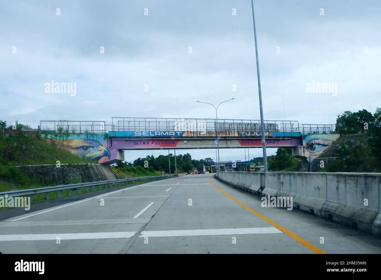Lampung, Indonesia, 02 06 2022- Trans Sumatra toll road. The Trans ...