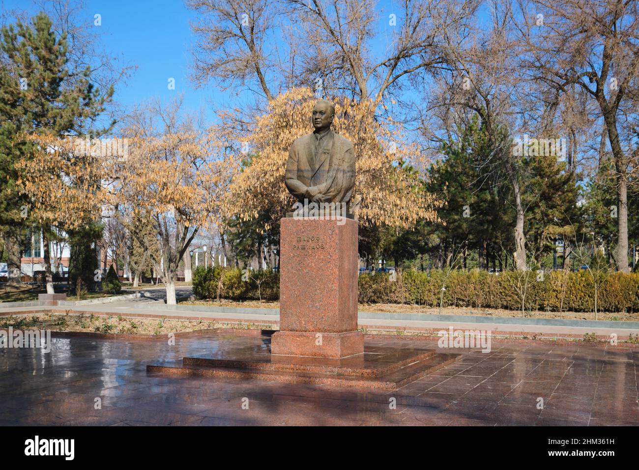A bust, statue, sculpture of Sharof Rashidov, a USSR, CCCP, Russian ...