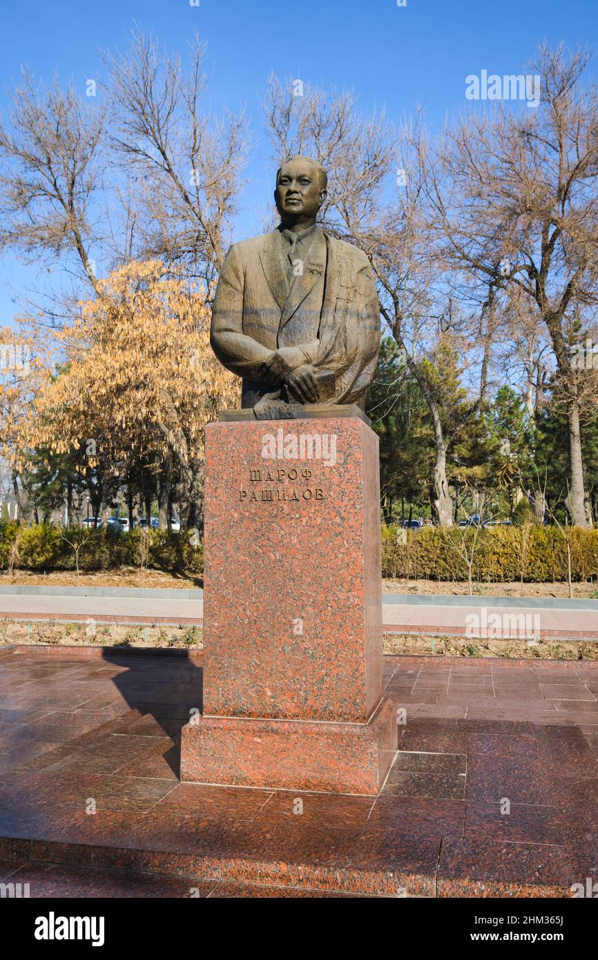 A bust, statue, sculpture of Sharof Rashidov, a USSR, CCCP, Russian ...
