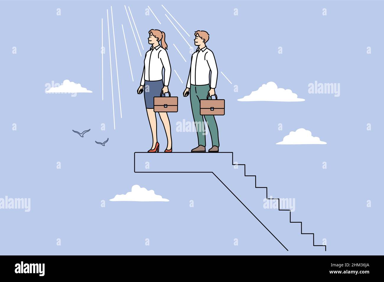 Teamwork business success and collaboration concept. Man and woman ...