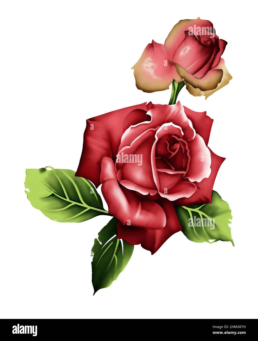 single flowers design textile Stock Photo - Alamy