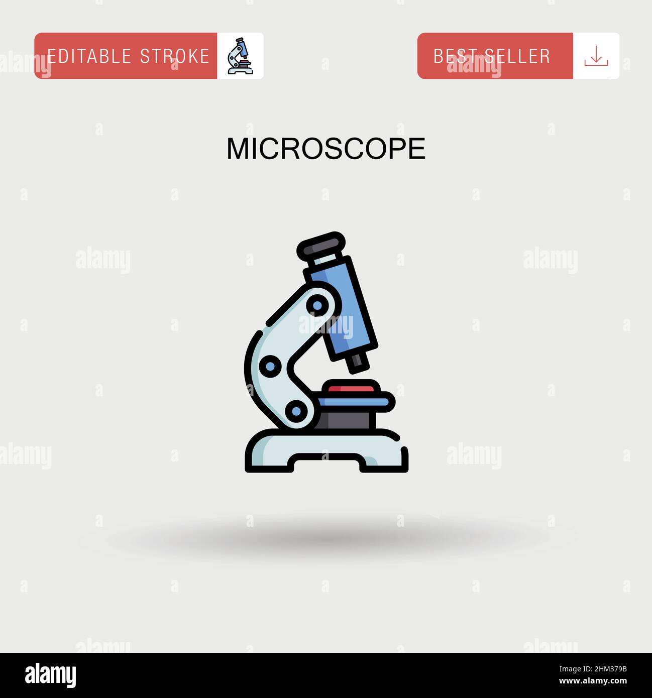 Microscope Simple vector icon Stock Vector Image & Art - Alamy