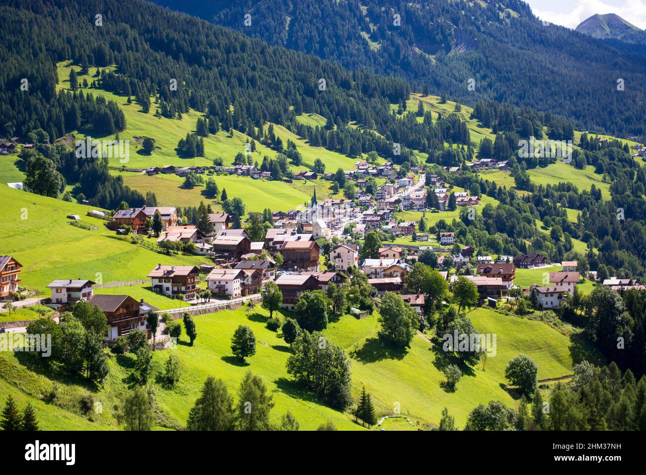 Colle Santa Lucia a small village at 1300 meters in the Dolomites Stock ...