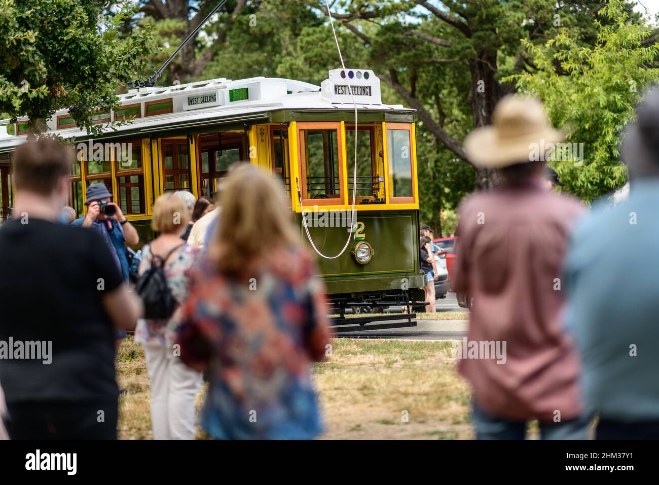 Restored 1900's Geelong Tram,the last of it's kind arrives at the ...