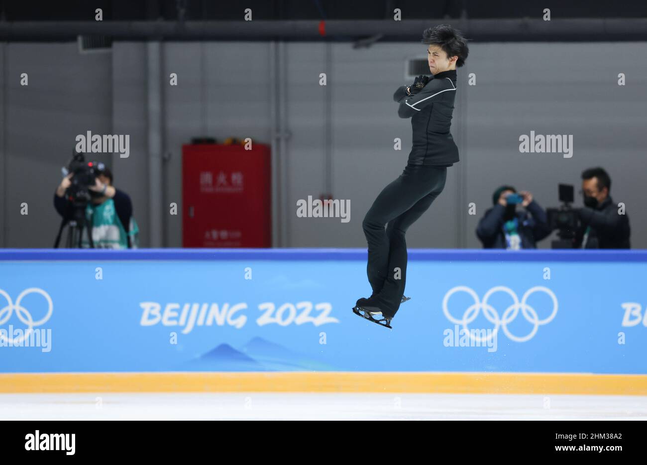Beijing, China. 7th Feb, 2022. Hanyu Yuzuru of Japan trains at Capital ...