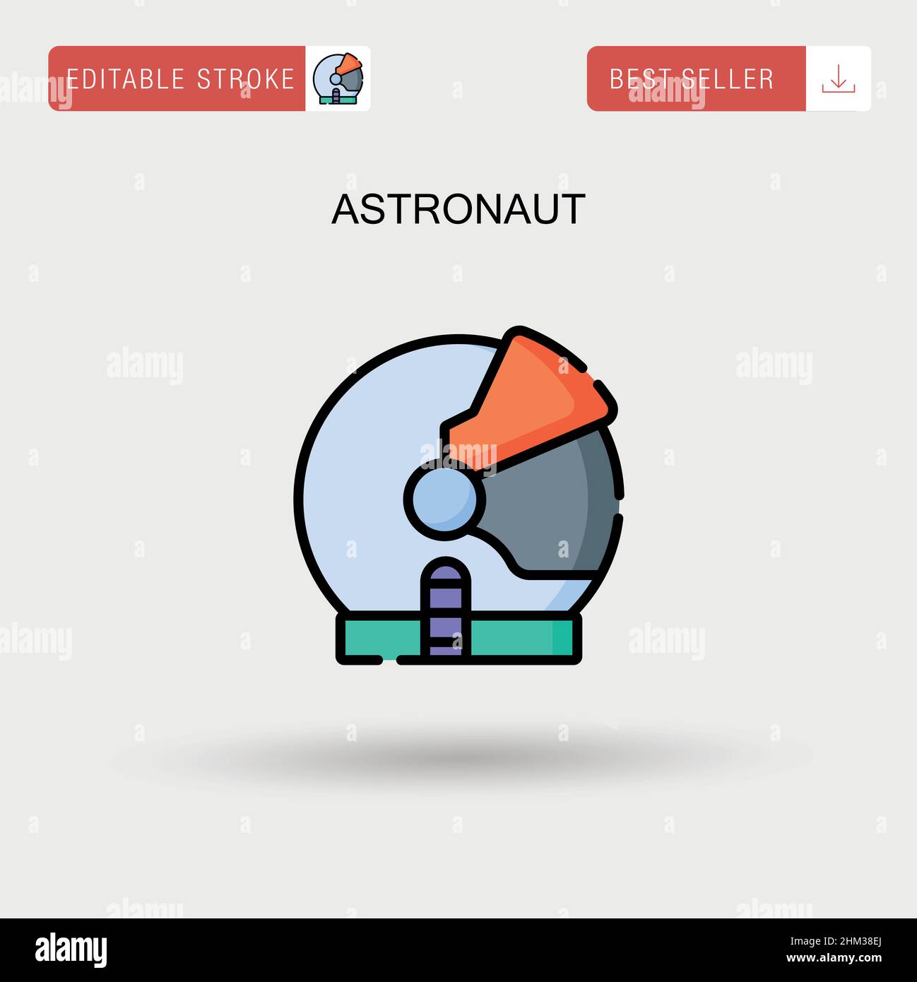 Astronaut Simple vector icon Stock Vector Image & Art - Alamy