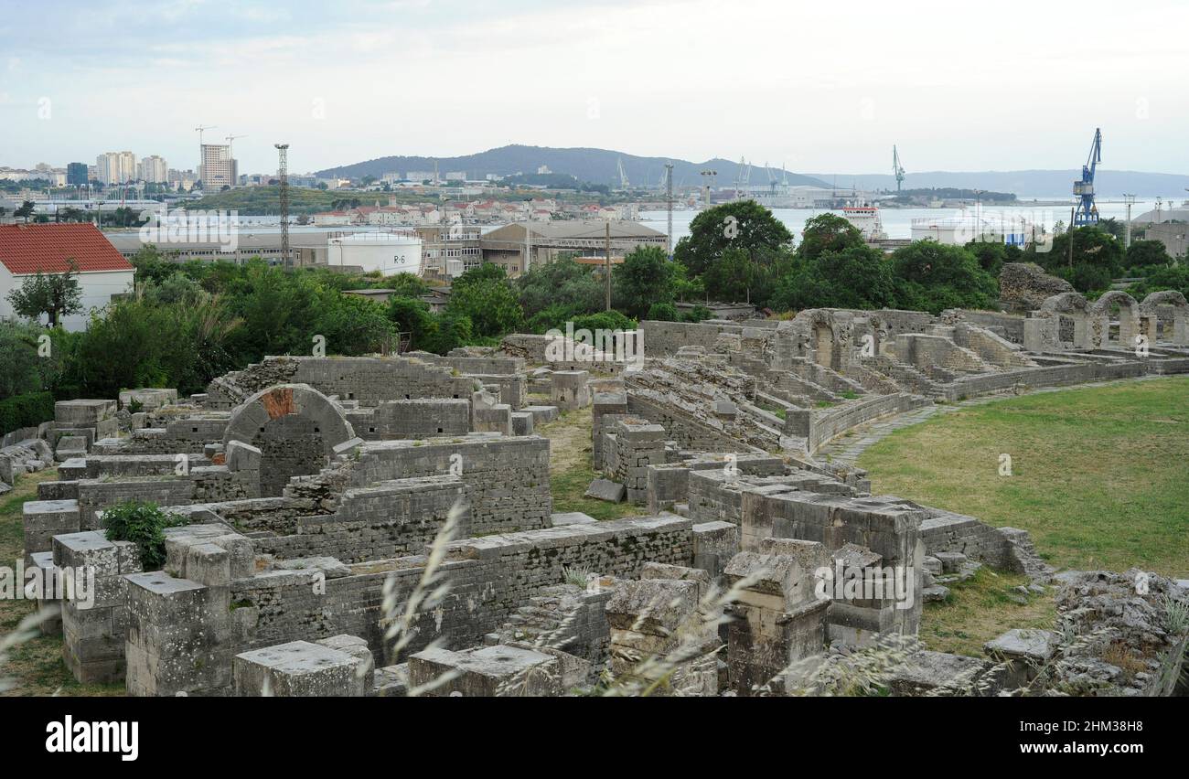 Croatia, Solin. Ancient city of Salona. Colonia Martia Ivlia Valeria ...