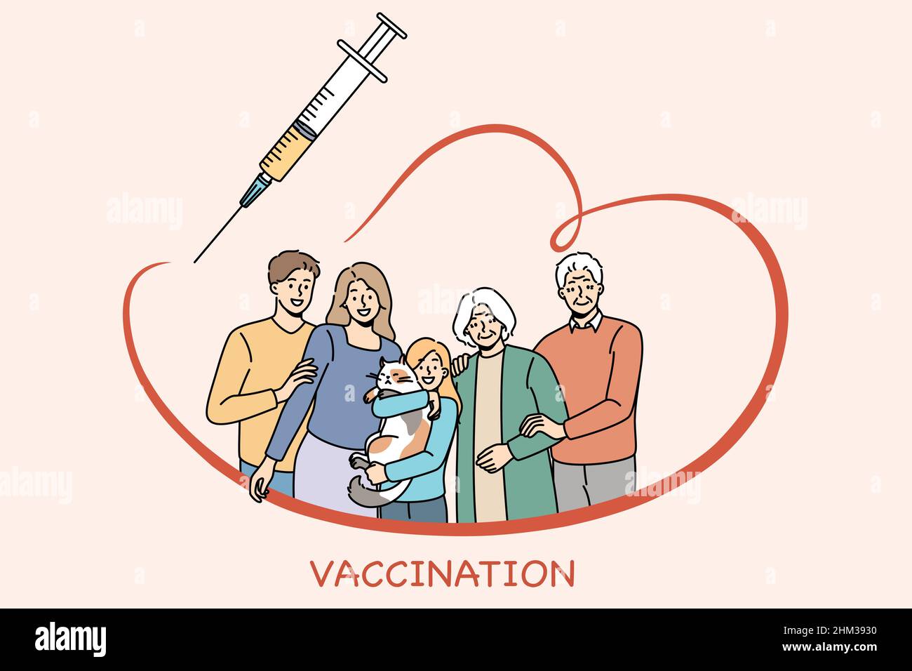 Vaccination and medical protection concept. Family with kid child ...