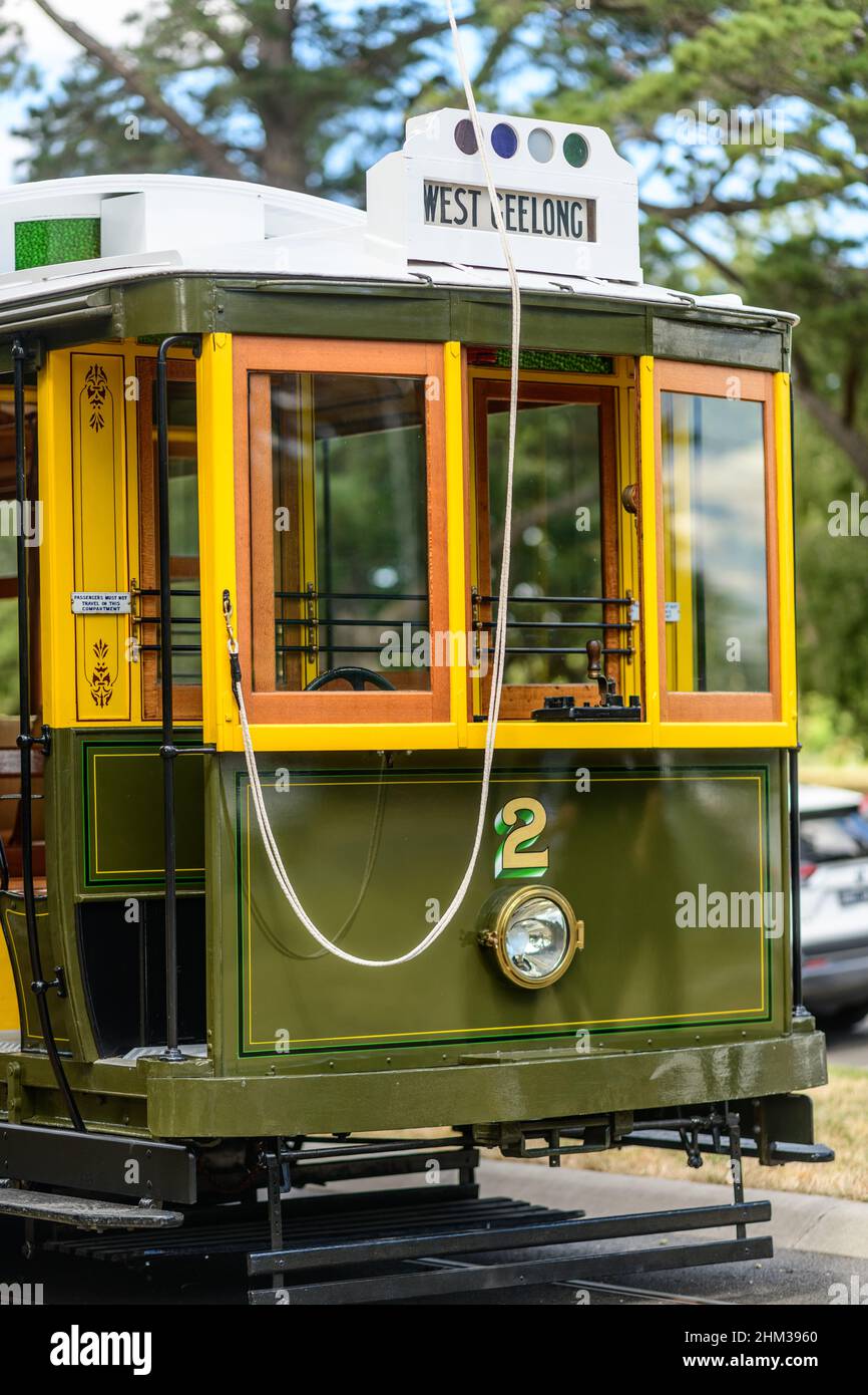 Restored 1900's Geelong Tram,the last of it's kind arrives at the ...