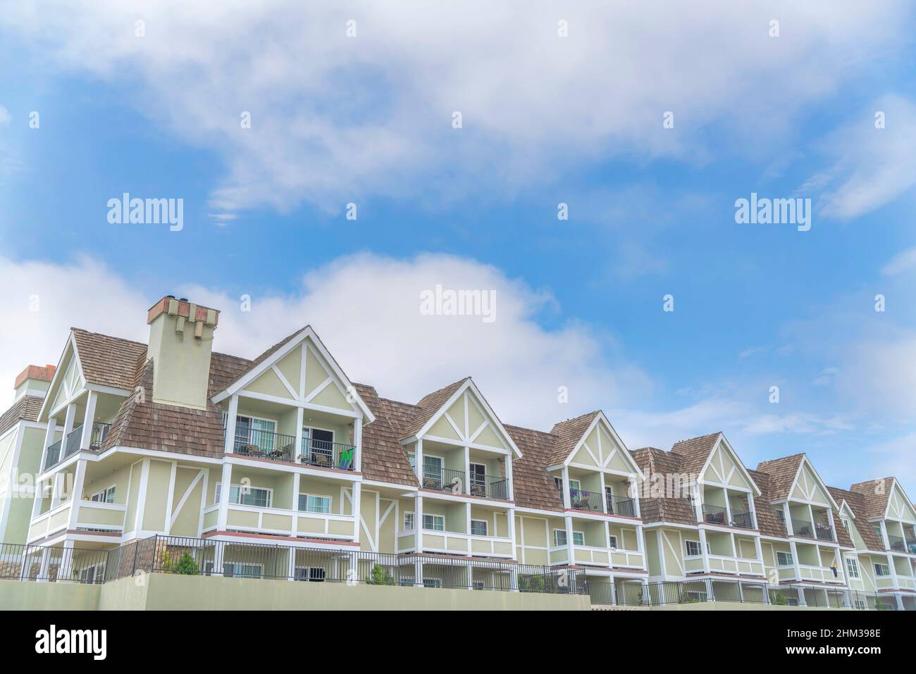 Apartment complex with french country design at Carlsbad, San Diego ...