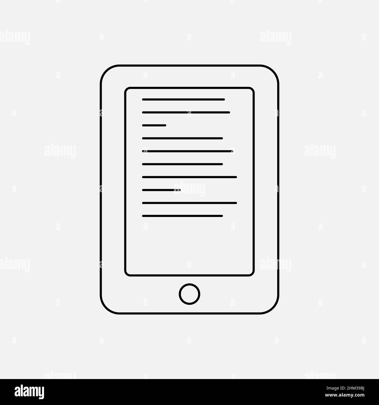 E book linear vector icon on white background Stock Vector Image & Art ...