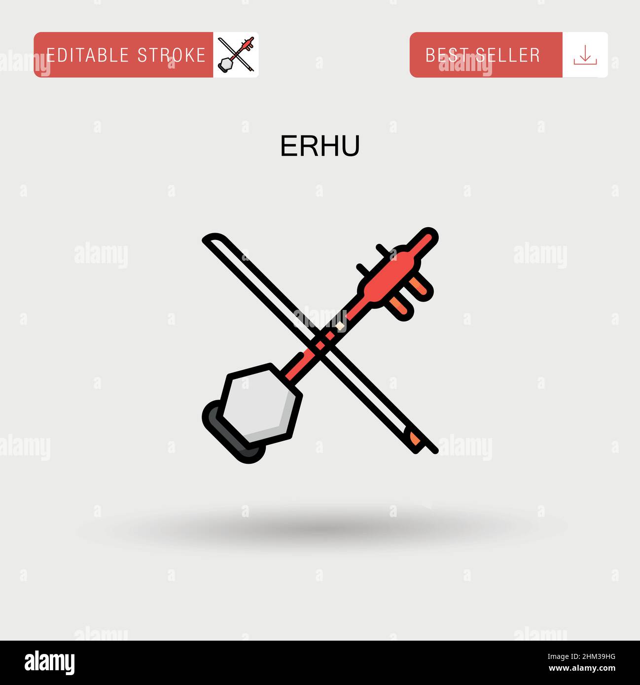 Erhu Simple vector icon Stock Vector Image & Art - Alamy