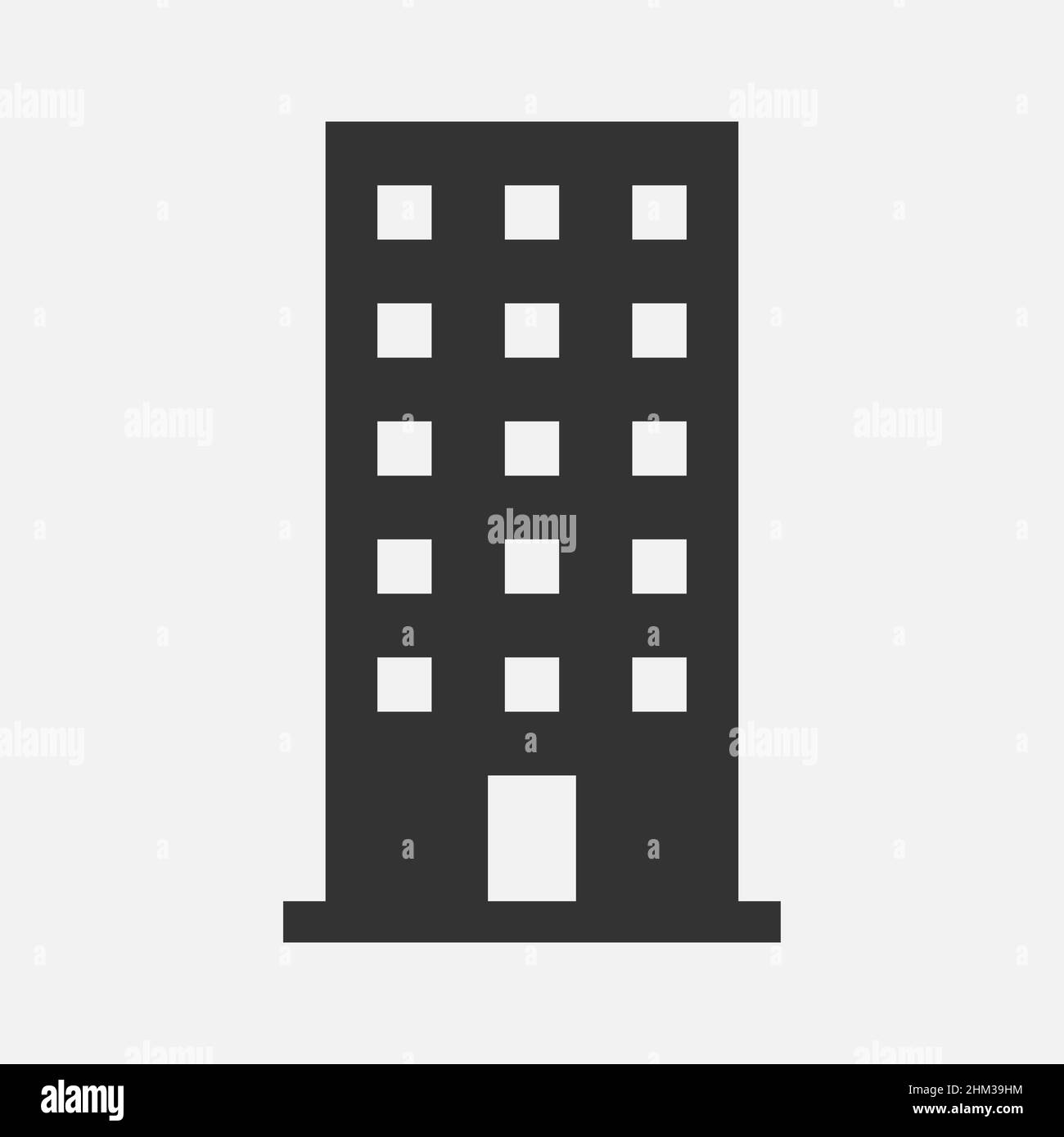 Apartment building vector icon on white background Stock Vector Image ...