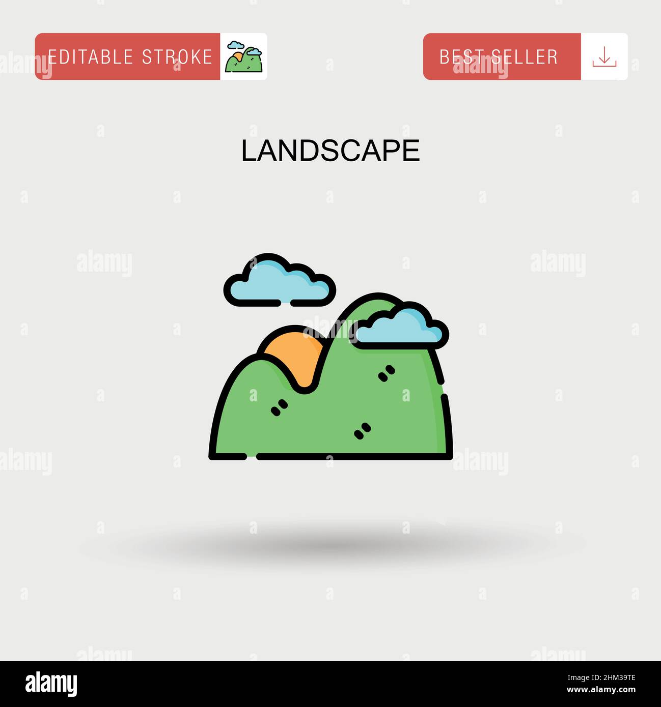 Landscape Simple vector icon Stock Vector Image & Art - Alamy