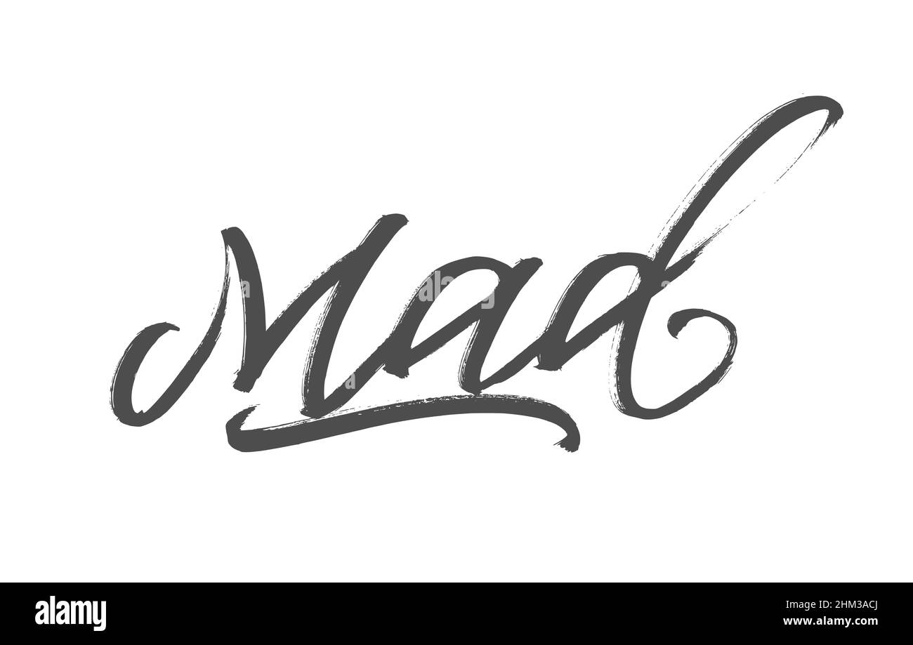 Handwritten words with a brush. Calligraphy in vector Stock Vector ...