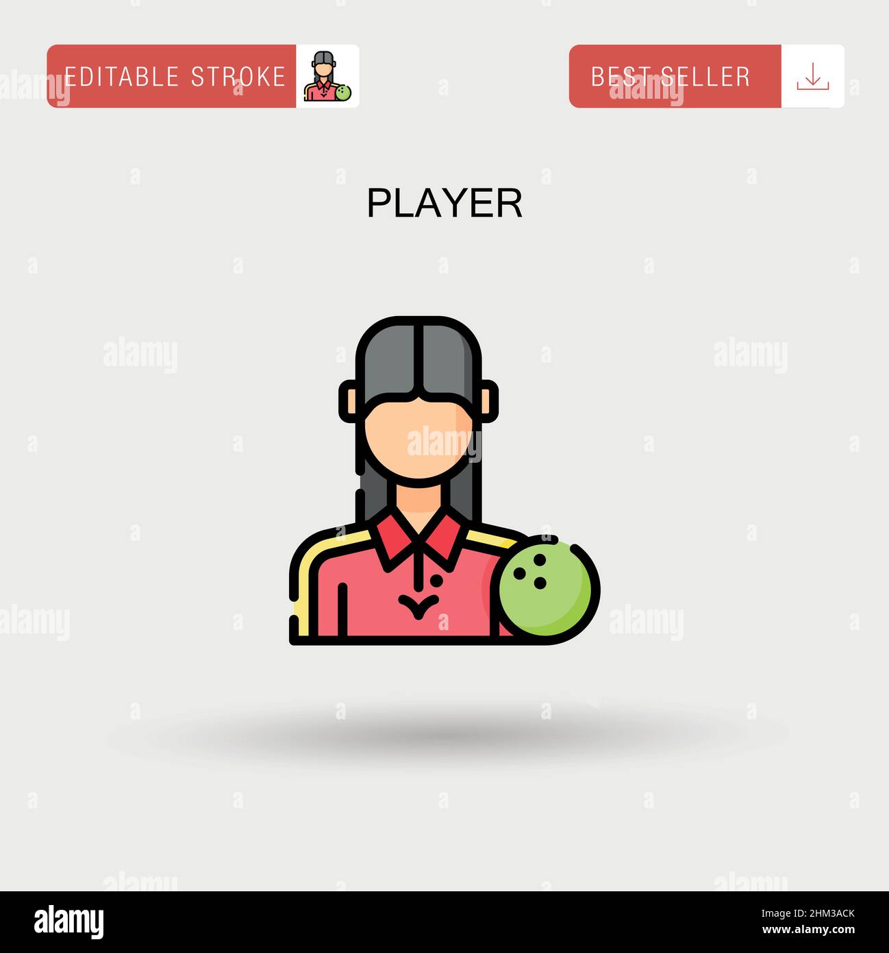 Player Simple vector icon Stock Vector Image & Art - Alamy
