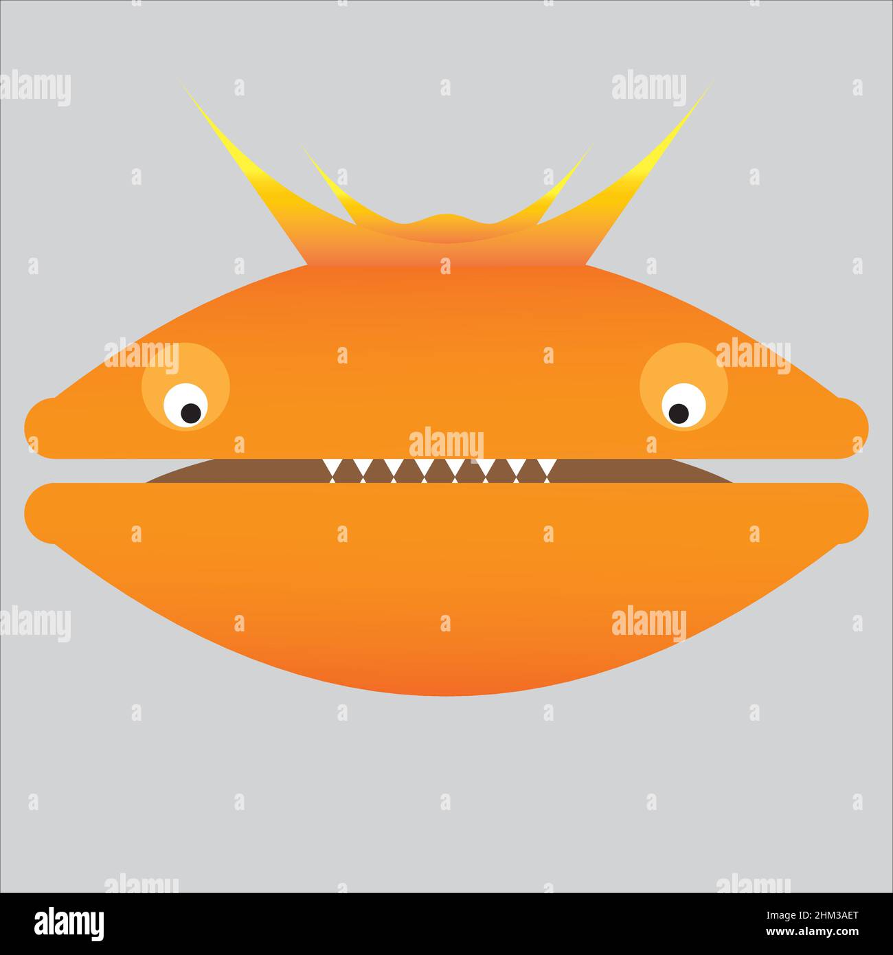 Angry burger biting, king burger illustration, hungry burger ...