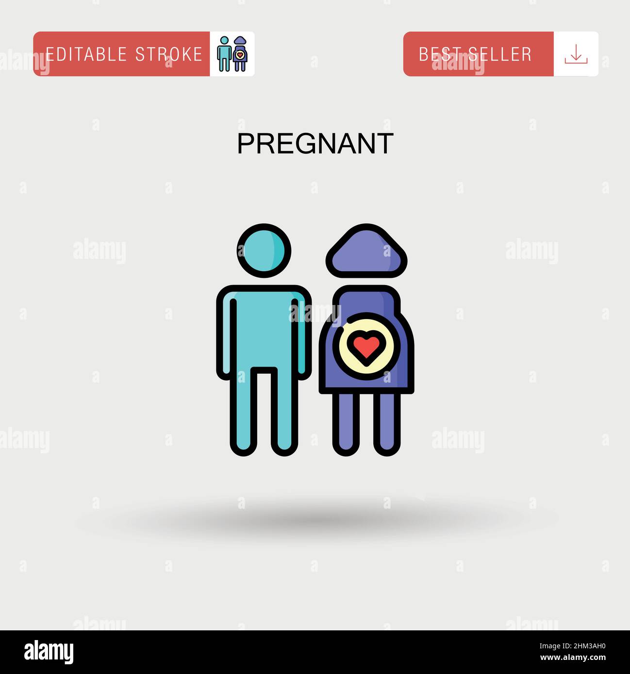 Pregnant Simple vector icon Stock Vector Image & Art - Alamy