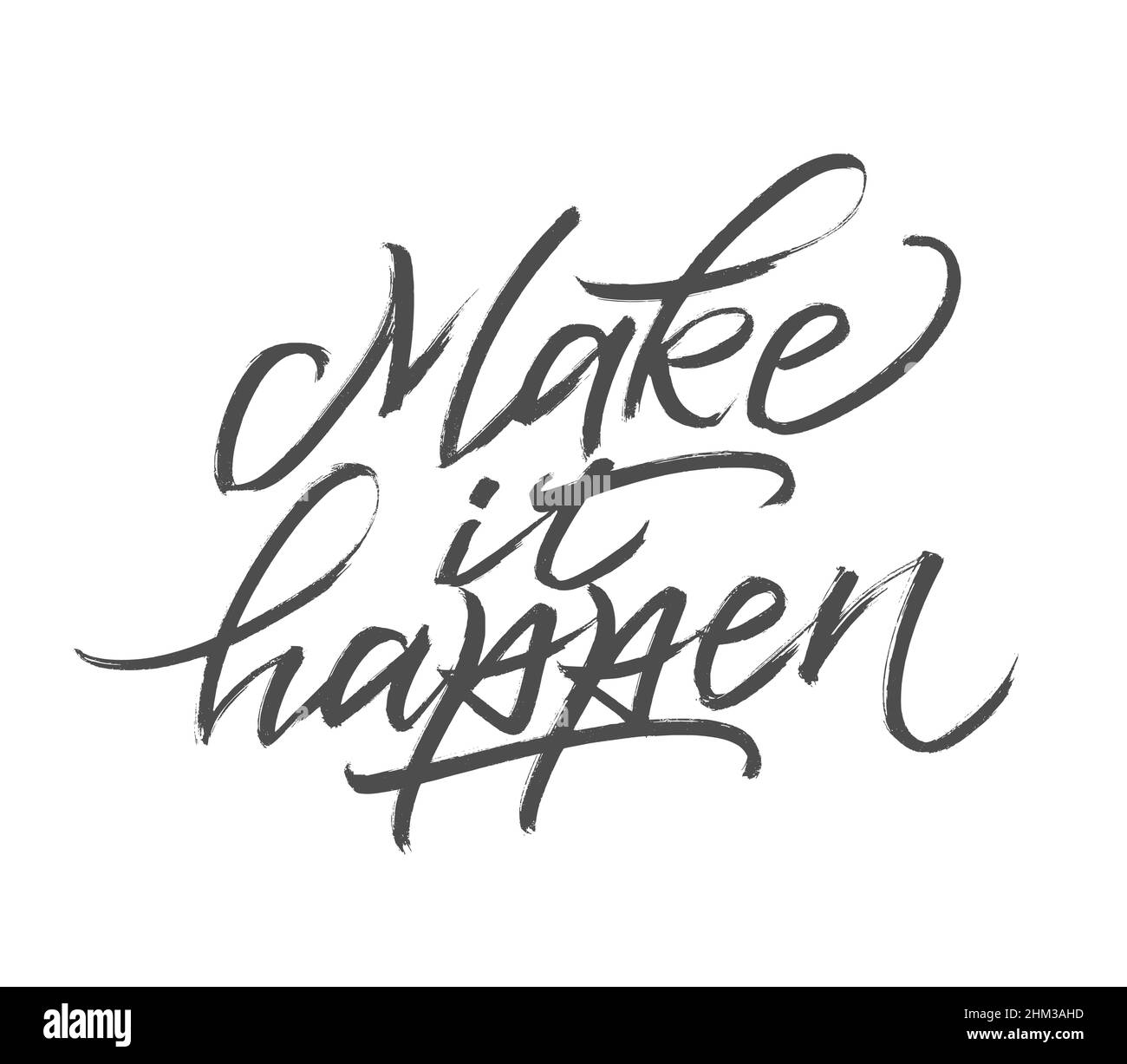 Handwritten words with a brush. Calligraphy in vector Stock Vector ...