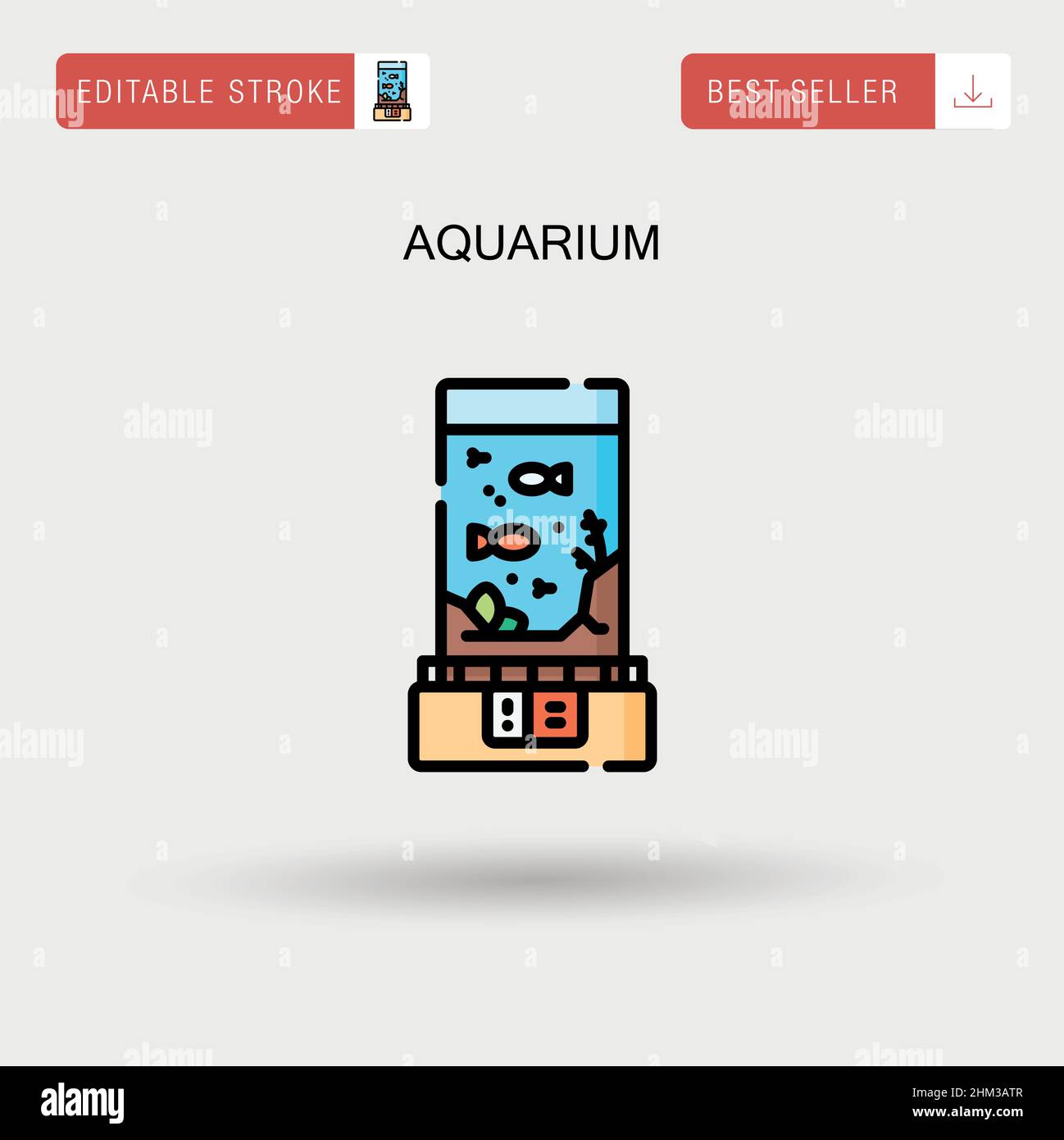 Aquarium Simple vector icon Stock Vector Image & Art - Alamy