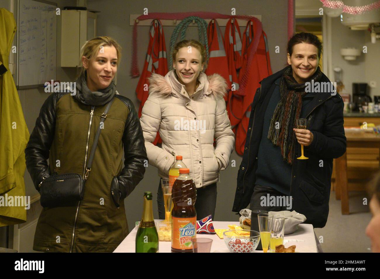 JULIETTE BINOCHE in BETWEEN TWO WORLDS (2021) -Original title: OUISTREHAM-, directed by EMMANUEL ...