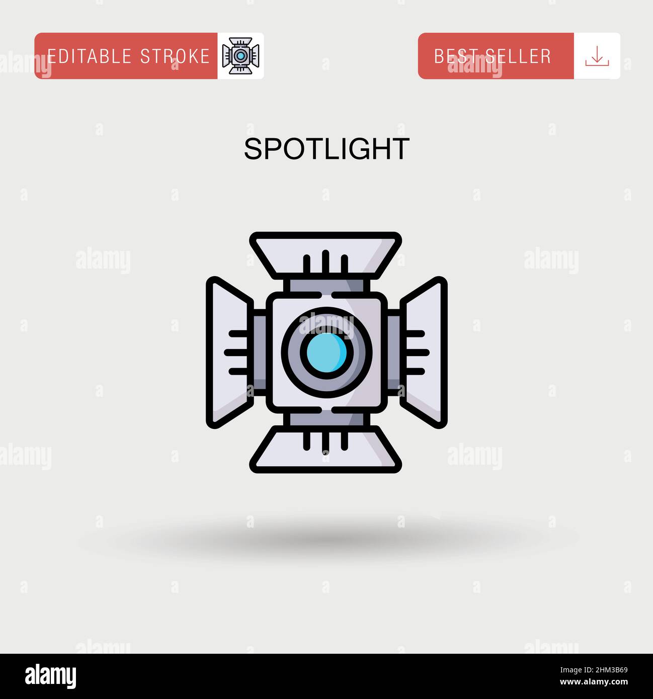 Spotlight Simple vector icon Stock Vector Image & Art - Alamy