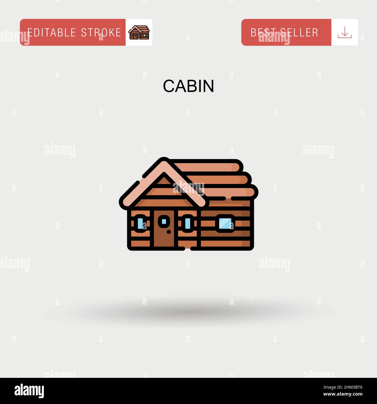 Cabin Simple vector icon Stock Vector Image & Art - Alamy