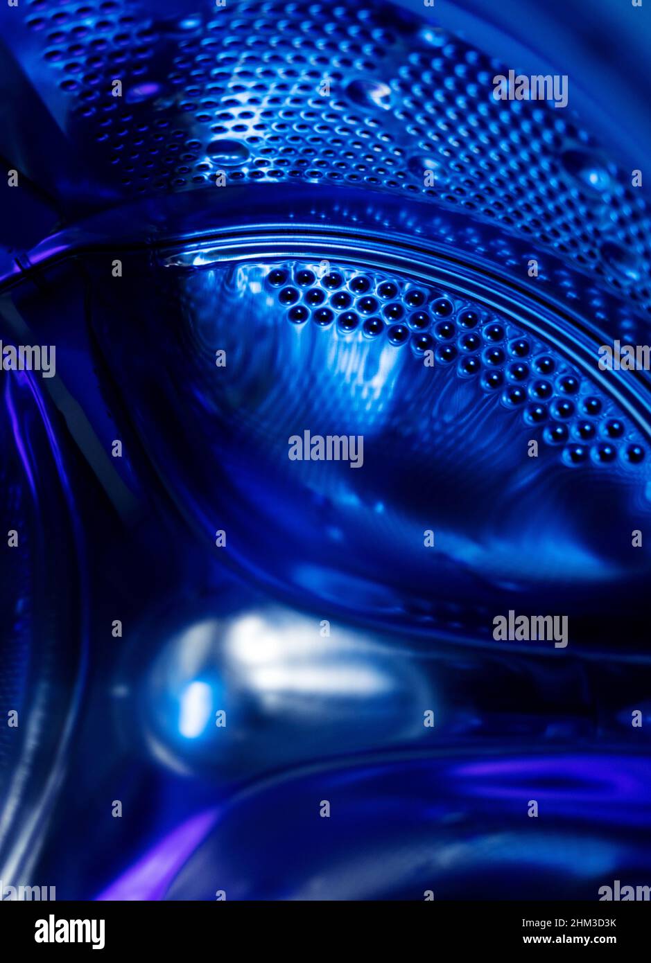 blue washing machine drum. Shot taken in the factory Stock Photo - Alamy