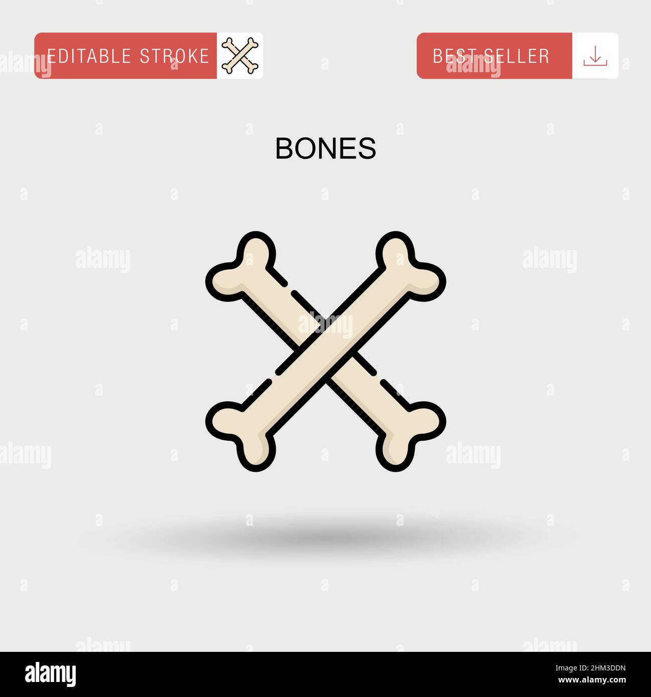 Bones Simple vector icon Stock Vector Image & Art - Alamy
