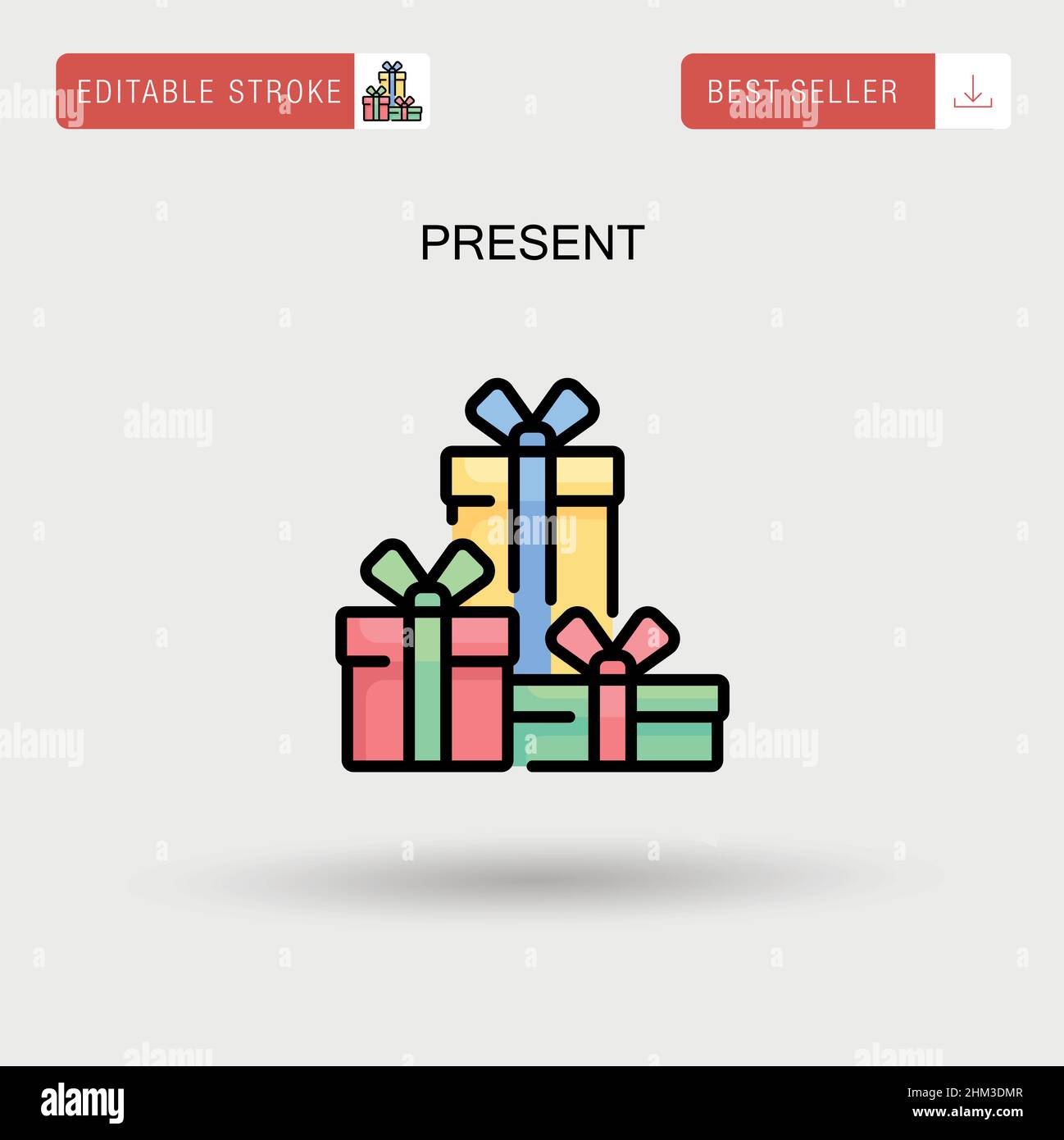 Empty birthday present box Stock Vector Images - Alamy