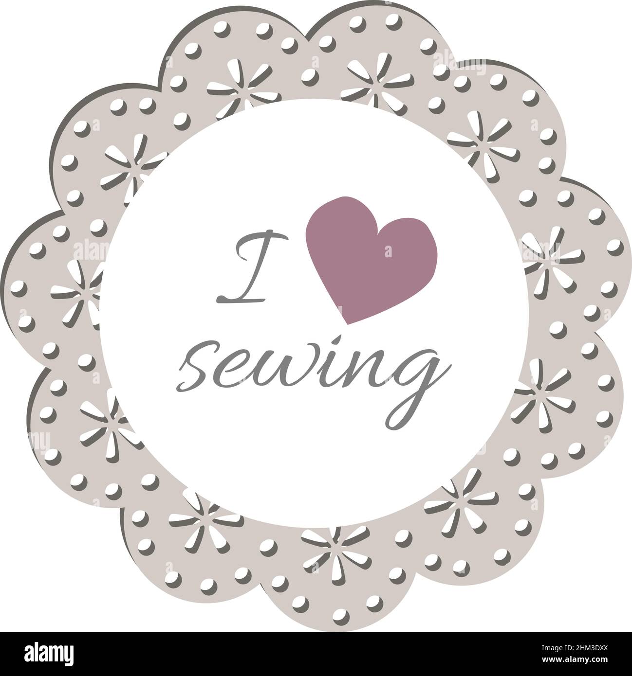 Vector illustration a round frame from objects and materials for ...