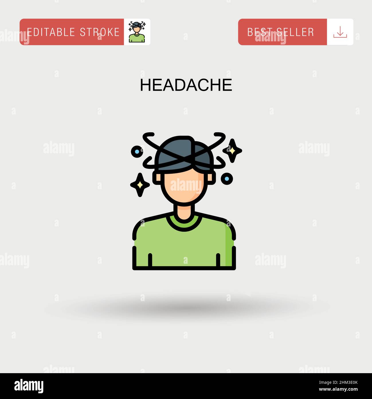 Headache Simple vector icon Stock Vector Image & Art - Alamy