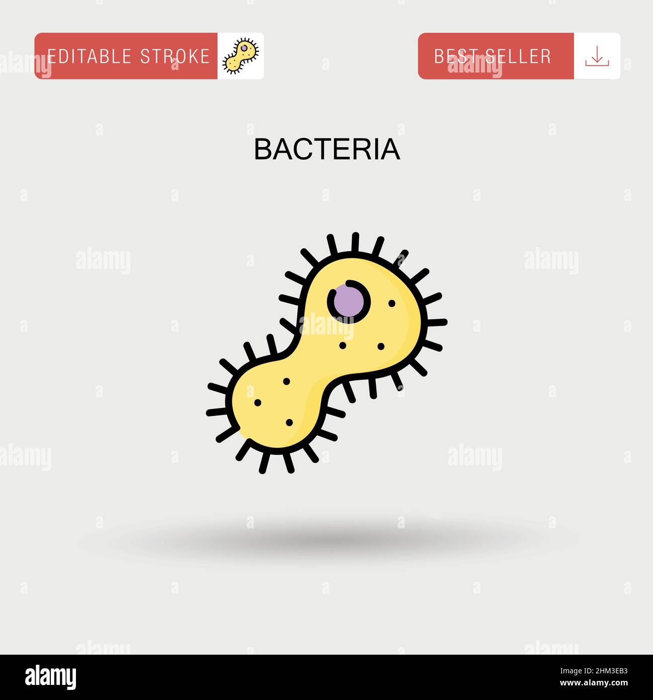 Bacteria Simple vector icon Stock Vector Image & Art - Alamy