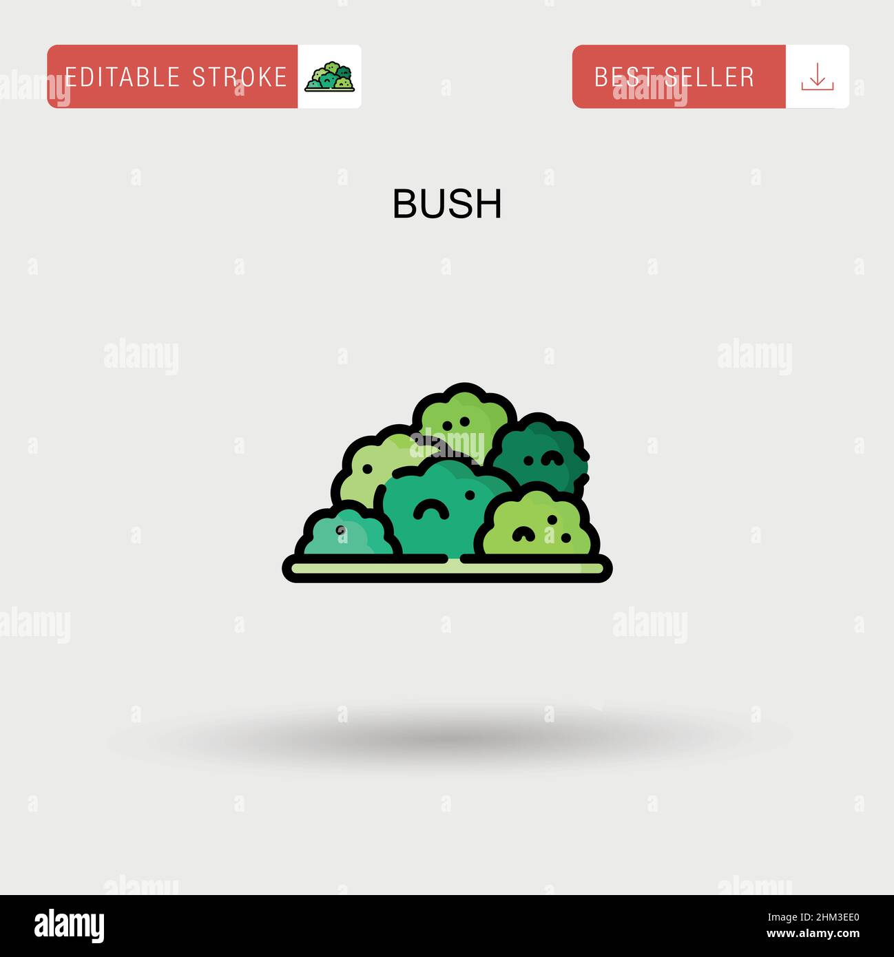 Bush white background Stock Vector Images - Alamy