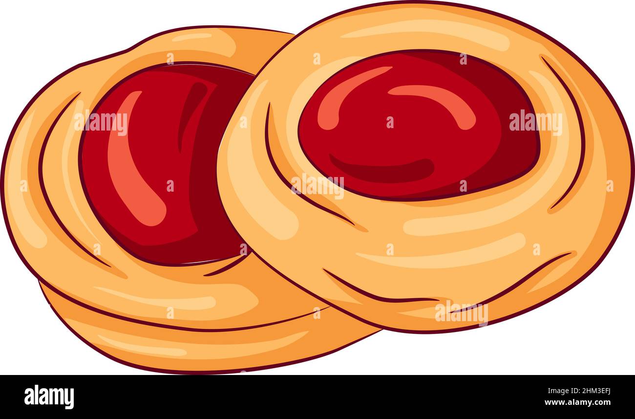 Cookies with fruit jam Stock Vector Image & Art - Alamy